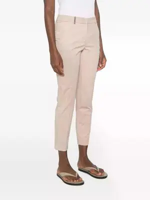 Peserico Bead-embellished Crop Trousers - Neutrals