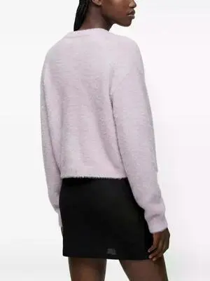 Karl Lagerfeld Cardigan With Logo Detail - Purple
