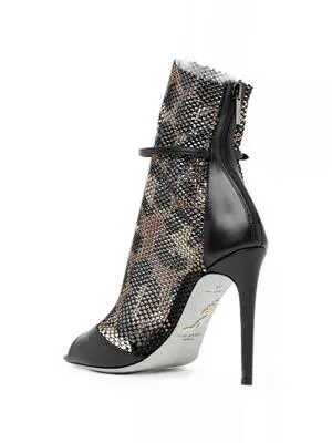 Rene Caovilla 105mm Galaxia Leopard-print Sandals