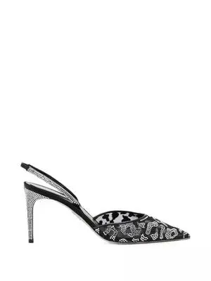 Rene Caovilla 80mm Allura Crystal-embellished Pumps - Black