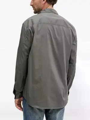 Armani Exchange Embroidered-logo Chest-pocket Shirt