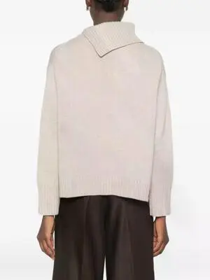 ANNE CLAIRE Asymmetric Roll-neck Sweater