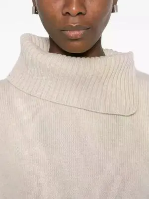 ANNE CLAIRE Asymmetric Roll-neck Sweater