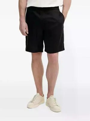 Armani Exchange Logo-plaque Elasticated-waist Shorts - Black
