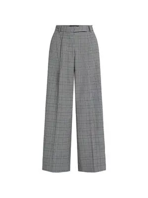 Karl Lagerfeld Houndstooth Pattern Wide-leg Trousers - Grey