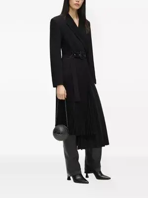 Karl Lagerfeld Asymmetric Pleated Tailored Dress