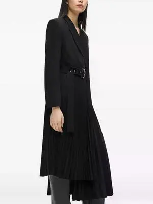 Karl Lagerfeld Asymmetric Pleated Tailored Dress