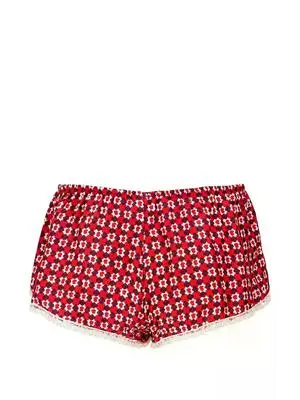 LAURA URBINATI Geometric-print Lace-trim Pyjama Bottom