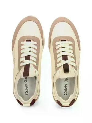 Calvin Klein Suede-panelled Logo-embroidered Runner Sneakers