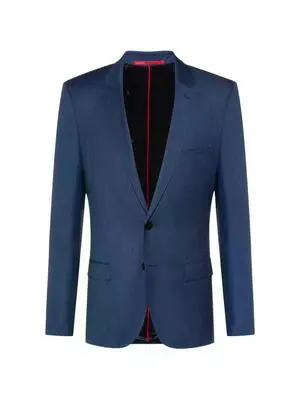 Hugo Notched-lapel Single-breasted Jacket - Blue
