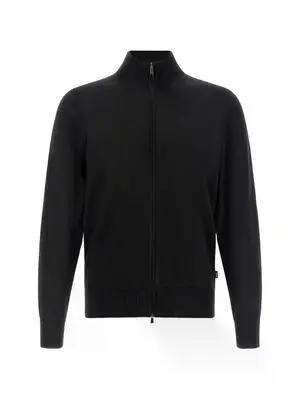 BOSS Merino Wool Zip-up Sweater
