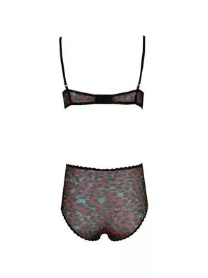 LAURA URBINATI Leopard-print Lace-trim Briefs