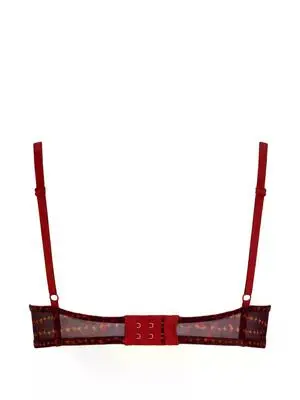 LAURA URBINATI Geometric-print Sheer Bra