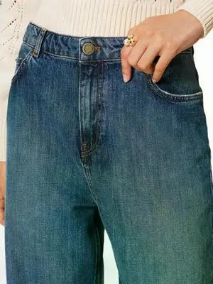 TWINSET Wide-leg Jeans With Ripped Details