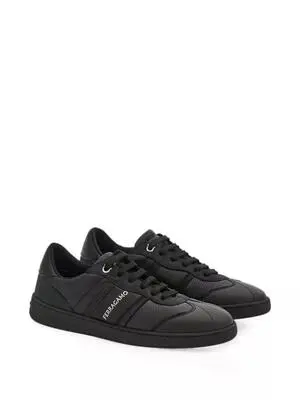 FERRAGAMO Logo-print Panelled Sneakers - Black