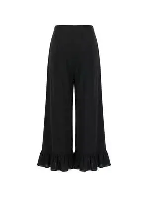 Chloé Cropped Fluid Pants In Crêpe De Chine