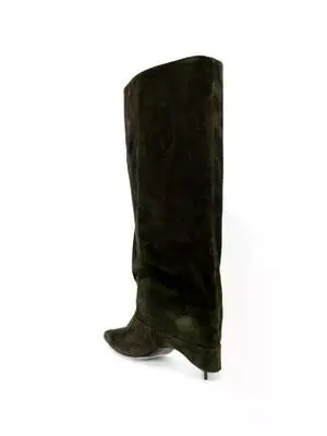 Balmain Anthem Buckle-detail Suede Boots