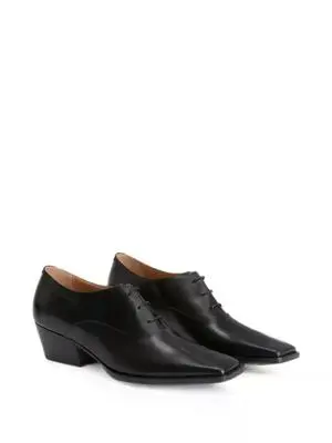 JIL SANDER Square-toe Lace-up Shoes - Black