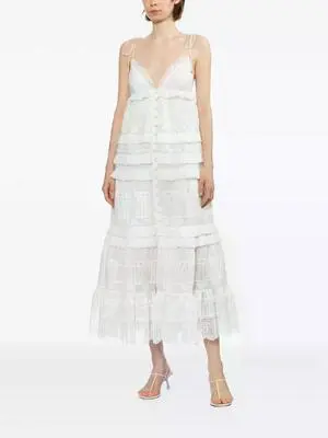 Zimmermann Ruffled Lace-trim Dress