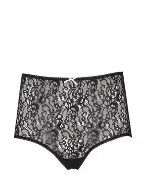LAURA URBINATI Lace-panel Briefs - Black