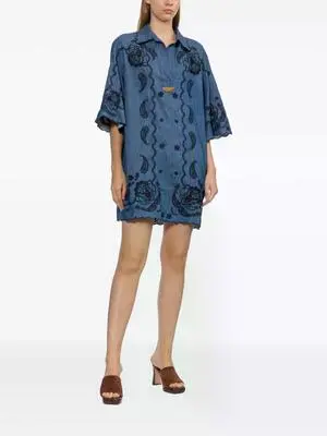 Zimmermann Paisley Embroidered Scalloped-edge Dress