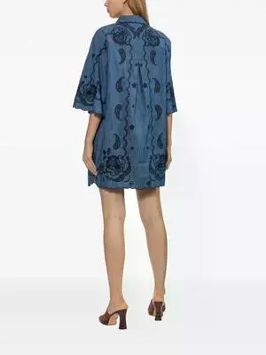 Zimmermann Paisley Embroidered Scalloped-edge Dress