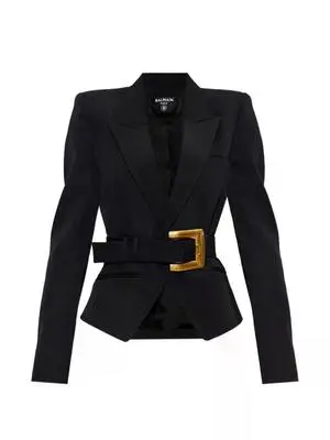 Balmain Belted Wool Blazer