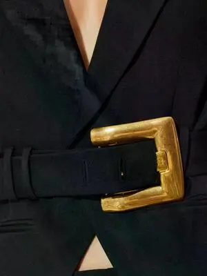 Balmain Belted Wool Blazer