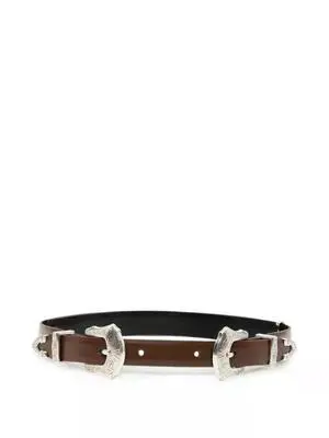 Toga Western-style Leather Belt - Brown