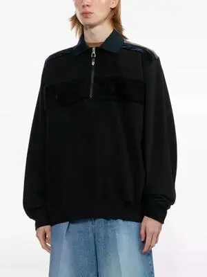 Toga Quarter-zip Panelled Sweater