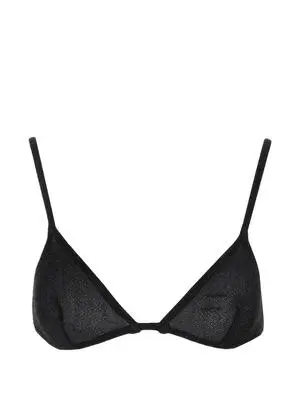 LAURA URBINATI Glitter-effect Triangle Bra - Black