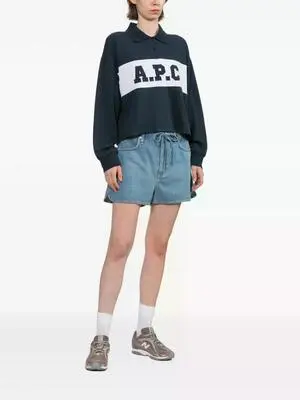 Rag & Bone Belt Loops Denim Shorts - Blue