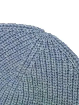 CHARLES JEFFREY Logo-patch Ribbed-knit Beanie Hat