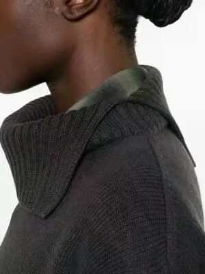 ANNE CLAIRE Roll-neck Ribbed-trim Wool Sweater