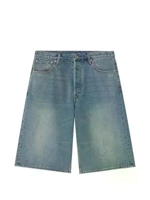 Off-White Diagonals Print Denim Shorts