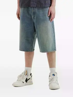 Off-White Diagonals Print Denim Shorts