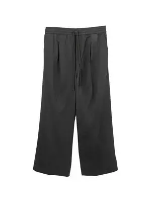 ESSENTIALS Drawstring Wide-leg Trousers - Grey