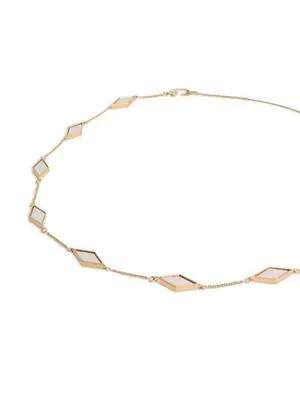 JIL SANDER Argyle-pattern Brass Necklace