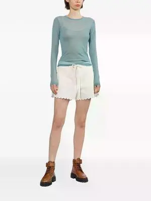 Rag & Bone Nolan Shorts With Scalloped Hem - White