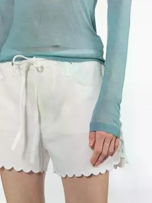 Rag & Bone Nolan Shorts With Scalloped Hem - White