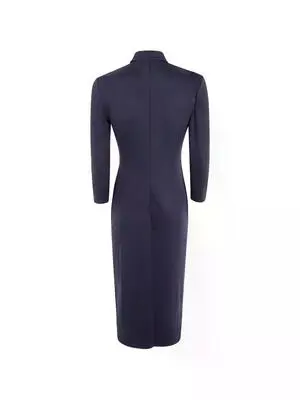 Giorgio Armani Gathered Knotted Neck Midi Dress