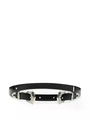 Toga Double Buckle Belt - Black