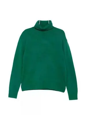 THE FRANKIE SHOP Gala Padded Roll-neck Knitted Wool Sweater - Green