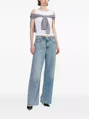 Rag & Bone Logan Crystal-embellished Jeans - Blue