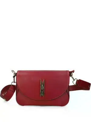Moschino Clothespin-detail Shoulder Bag - Red