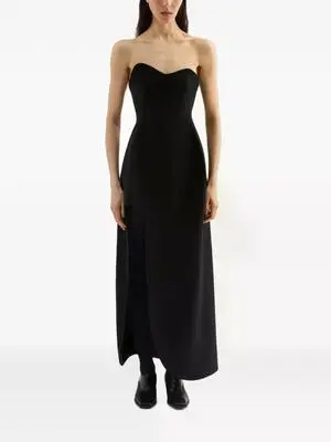JIL SANDER Wool Sablé Bustier Dress