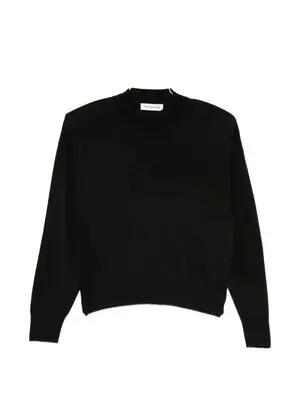 THE FRANKIE SHOP Rue High-neck Padded-shoulder Sweater - Black