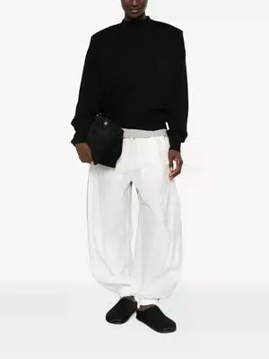 THE FRANKIE SHOP Rue High-neck Padded-shoulder Sweater - Black