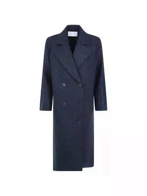 Harris Wharf London Double-breasted Coat - Blue