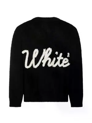 Off-White Logo-embroidered Crew-neck Sweater